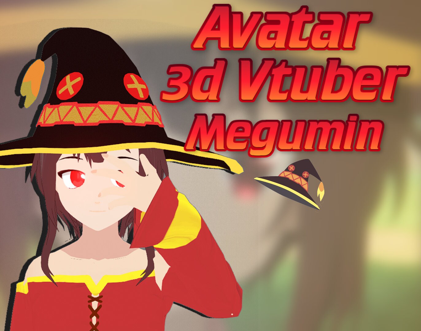 Megumin Avatar 3d Vtuber Vrm Megumin Hat - Etsy