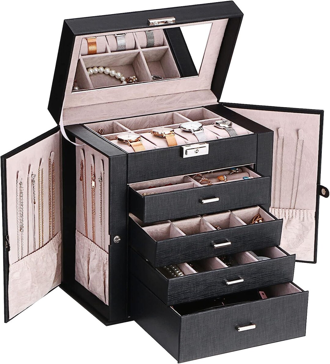 Jewellery Box With Removable Drawers for Women Large Storage - Etsy