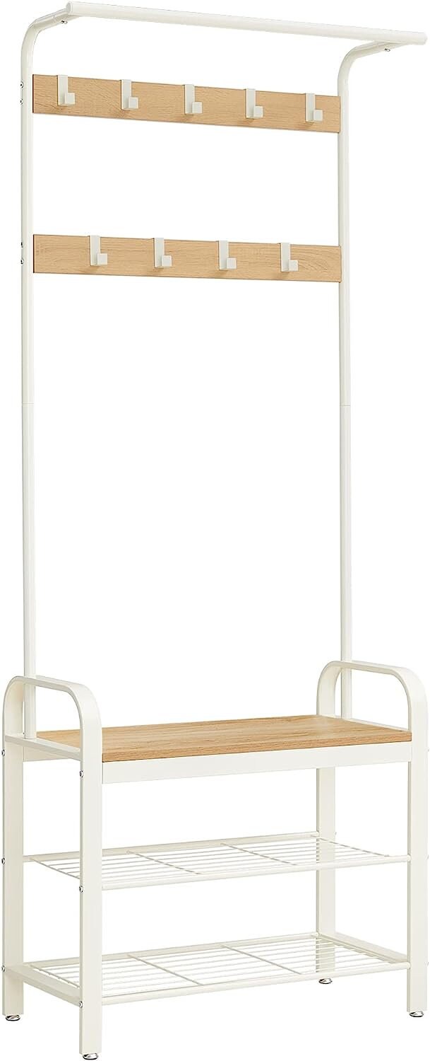 3-in-1 Free Standing Coat Rack Stand Rustic Coat Rack Stand - Etsy UK