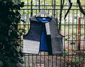 Quilted Patchwork Vest - Etsy