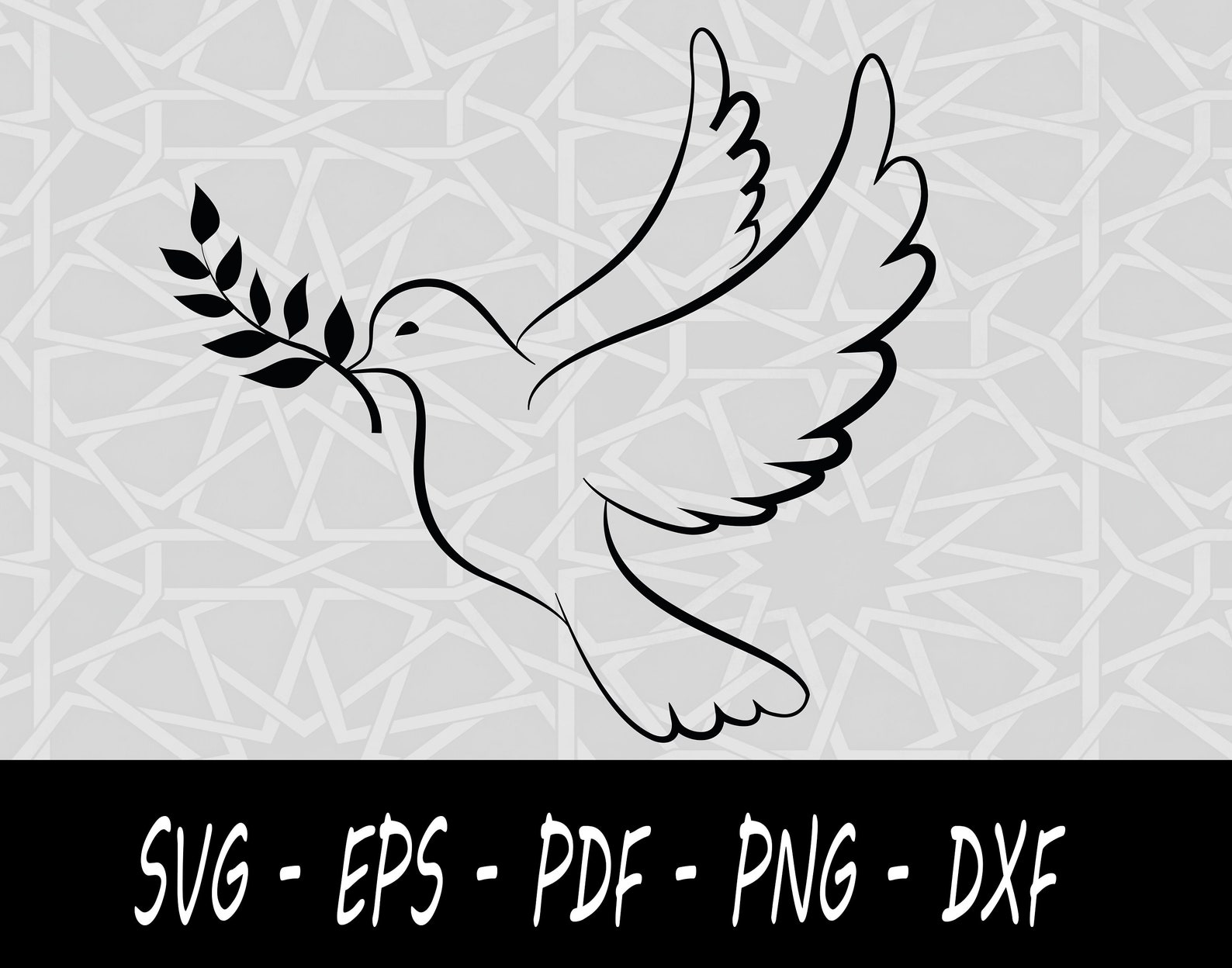 Dove Vector, Dove Clipart, Bird SVG Files for Silhouette Cameo or ...