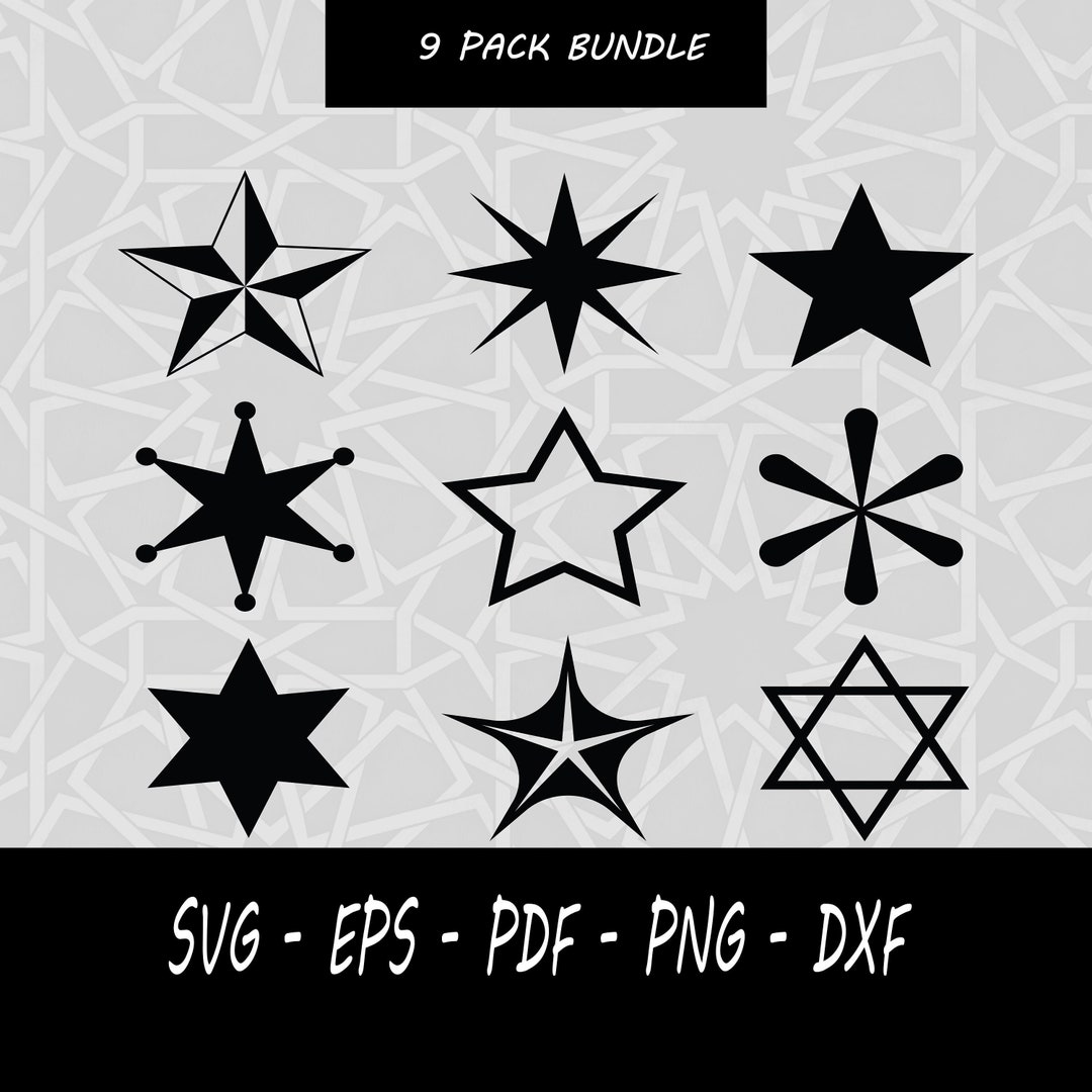 Star Svg Bundle Star Pattern Svg Star Cut Files Star Icons - Etsy New ...