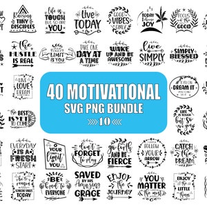 40 Motivational Svg Bundle, Inspirational Quotes Svg Bundle ...