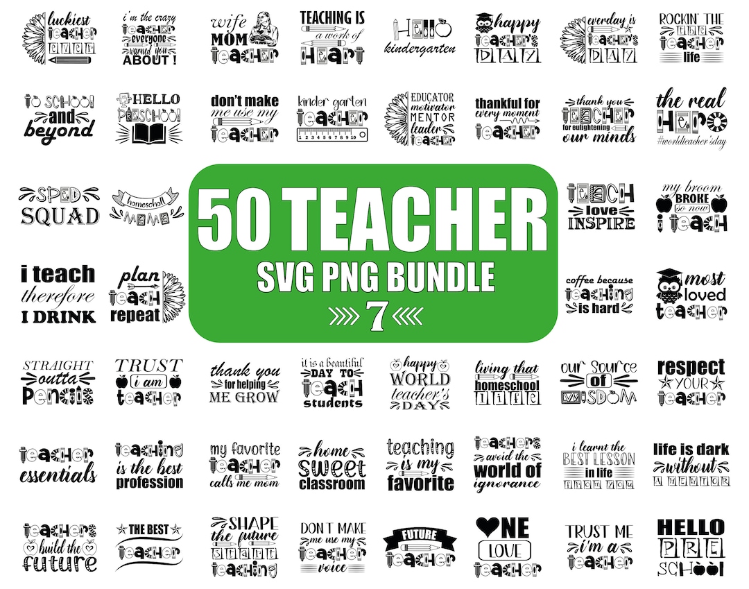 Funny Teacher Svg Bundle , Teacher Svg, Back to School Svg, Teacher ...