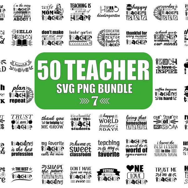 Funny Teacher Svg Bundle - Etsy