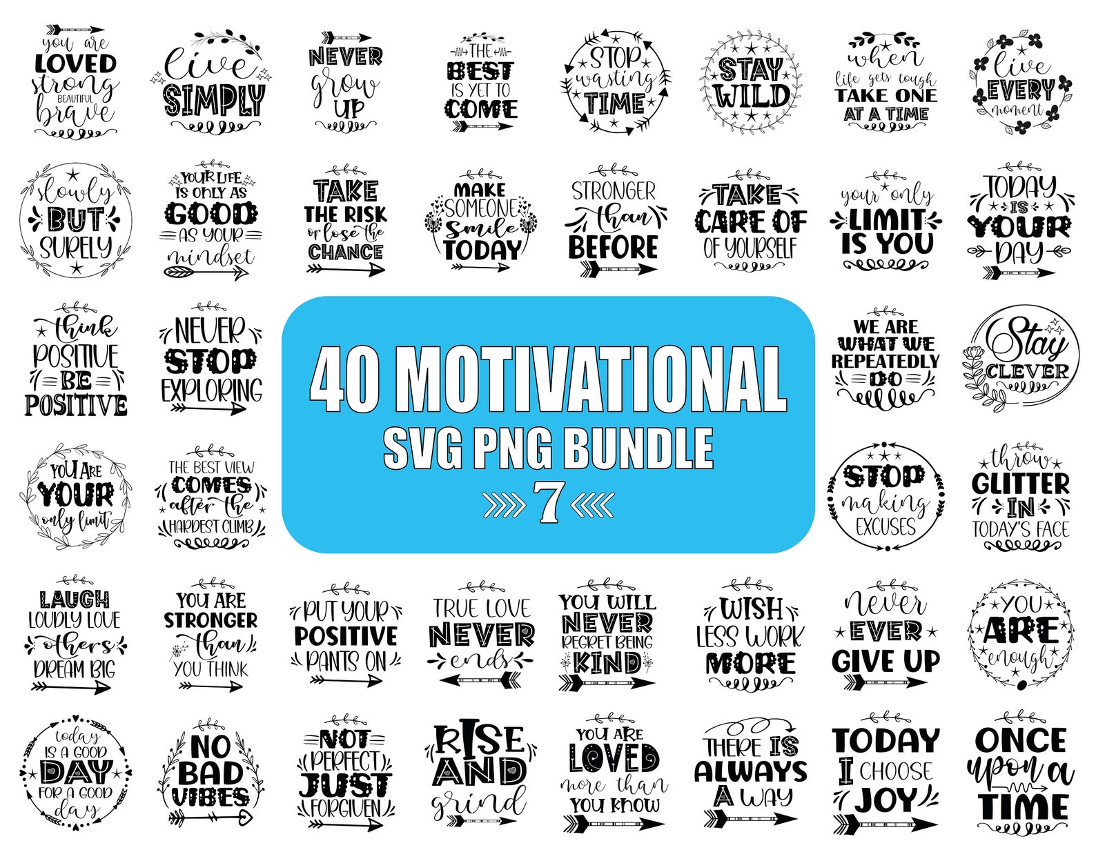 Motivational Quotes Svg Bundle Inspirational Quotes Svg Bundle Positive ...