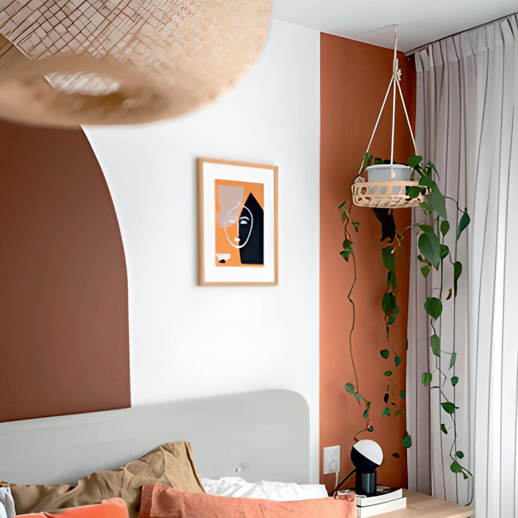 Bed Arch Sticker, Boho Wall Decal, Interior Decal, Bedroom Decor, Wall ...