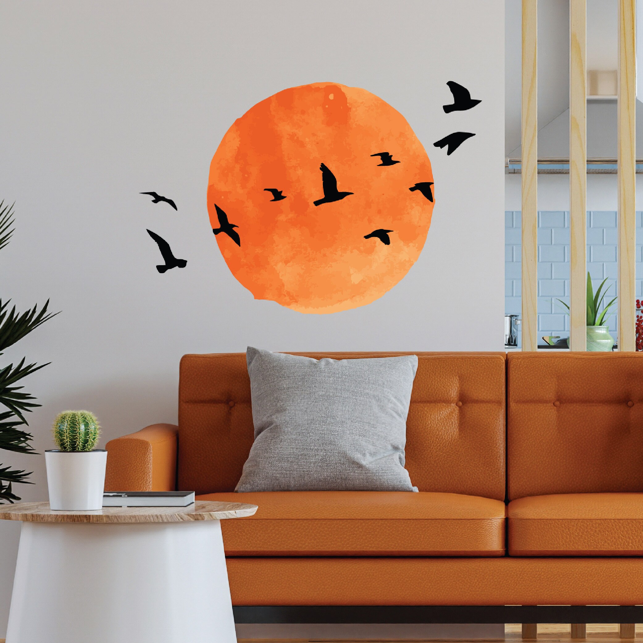 Sun and Birds Wall Decal, Realistic Sun Wall Sticker, Nursery Wall ...