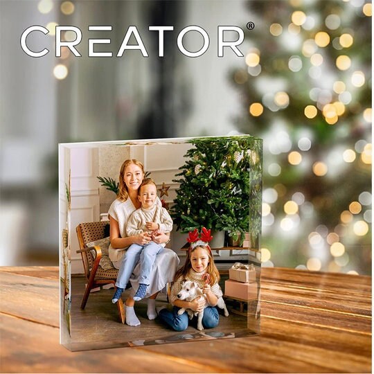 Acrylic Glass Photo Frame Block, Custom Acrylic Block Photo, Crystal ...