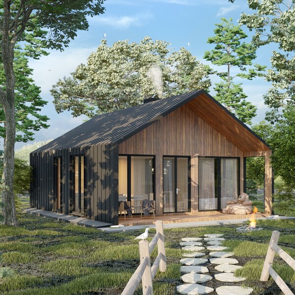 Modern Barn House Plan - Etsy