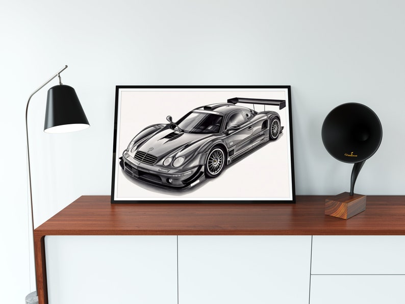 Mercedes CLK GTR Instant Download Digital Image Poster for Car Lover ...