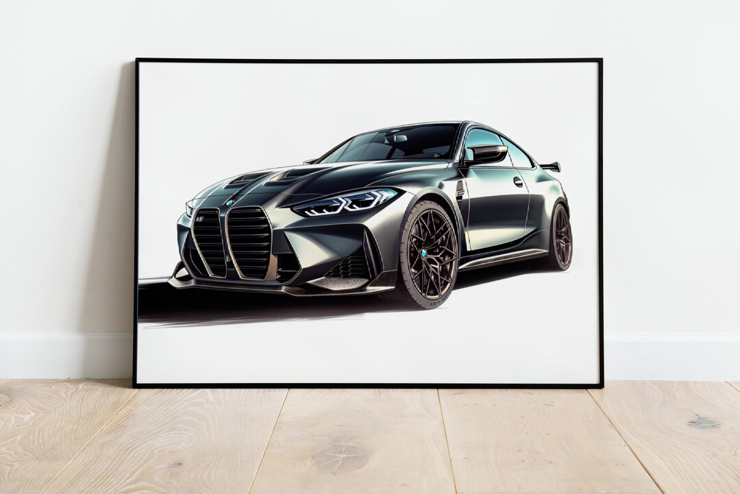 BMW M4 Framed Poster for Bmw Lover Gift Custom Bmw Framed Poster Modern ...