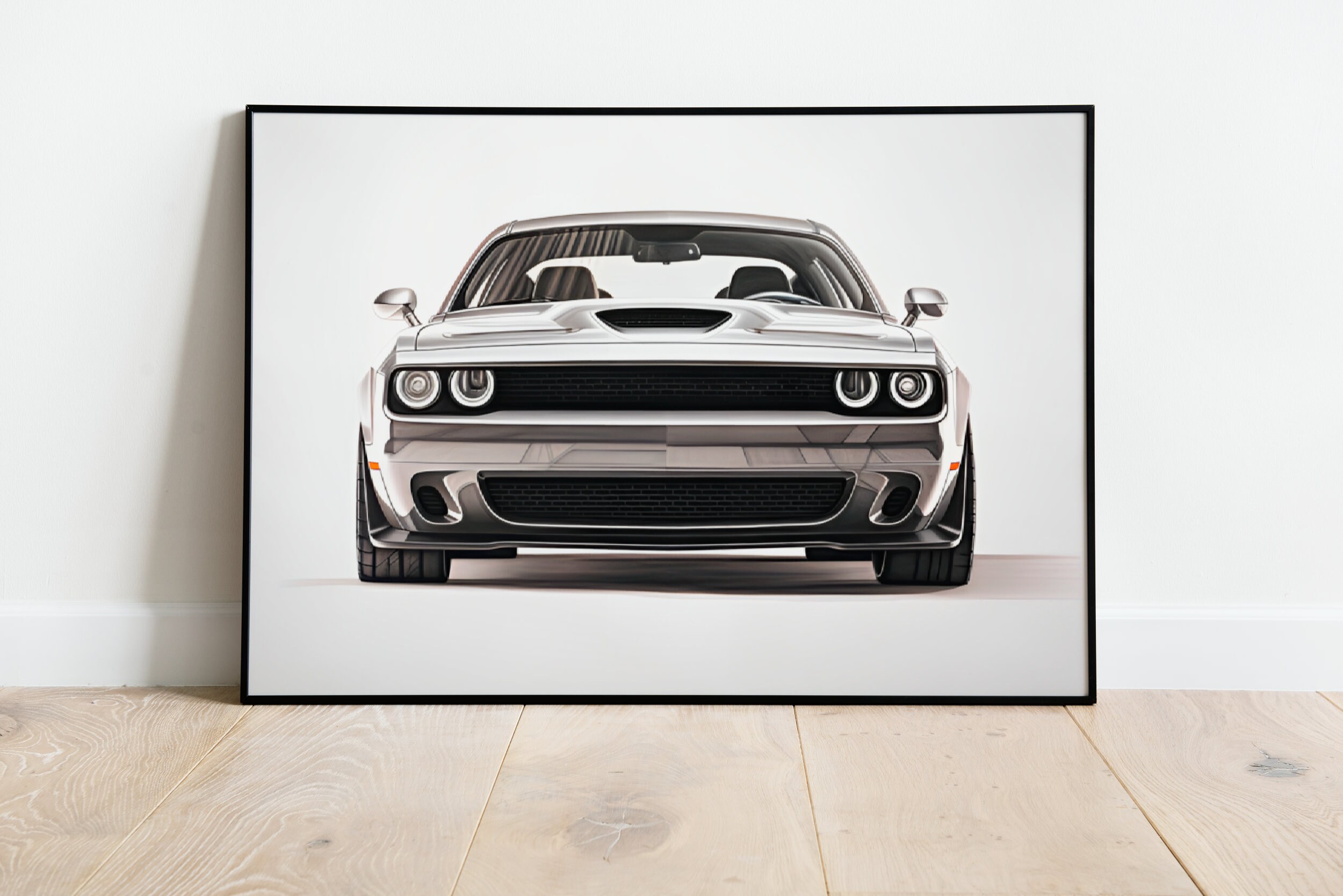 Dodge Challenger SRT Hellcat Framed Poster for Car Lover Gift Custom ...