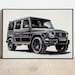 Mercedes Benz G Wagon Instant Download Digital Image Poster, Boyfriend ...