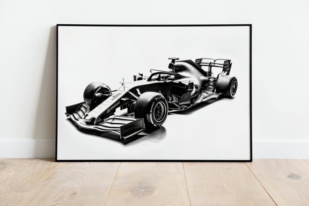 Formula 1 Poster for Car Lover, Custom Car Drawing Custom Formula 1 ...