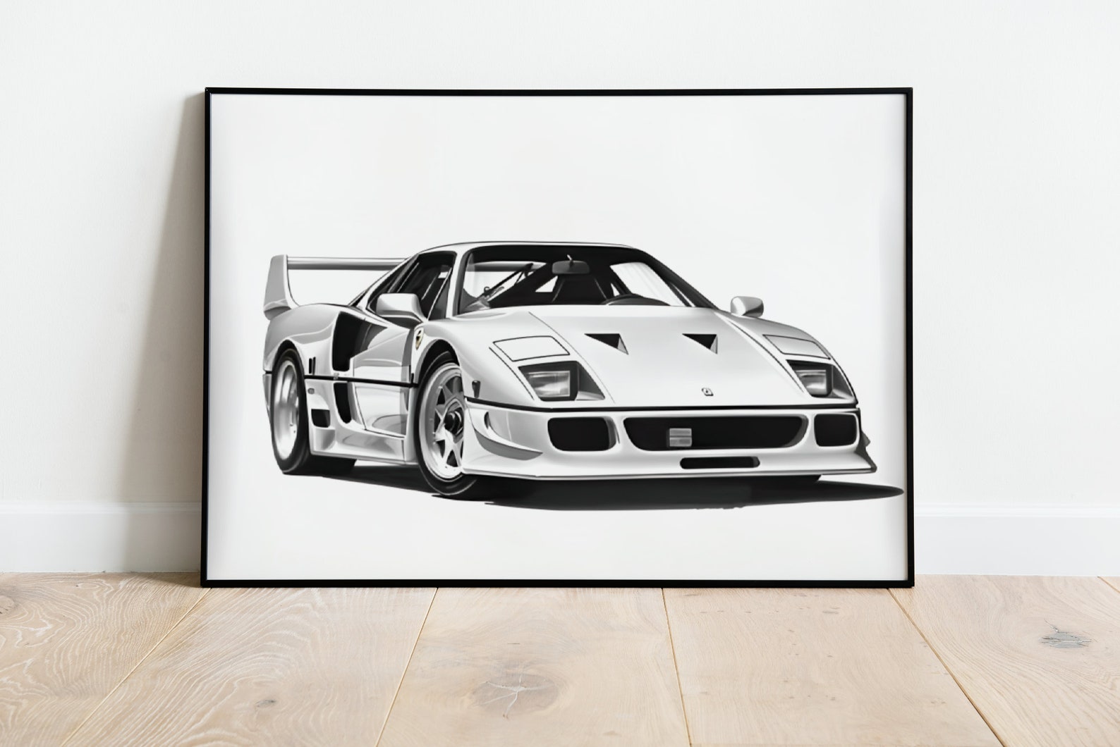 Classic Ferrari F40 Instant Download Digital Image Poster for Car Lover ...