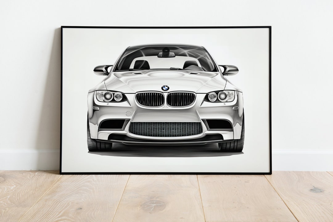 BMW M3 Framed Poster for Car Lover Gift for Boyfriend Custom Car Framed ...
