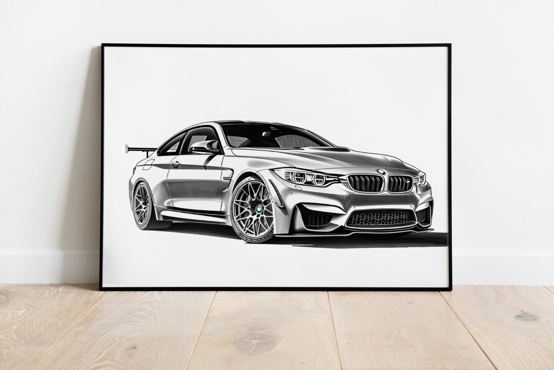 BMW M4 Instant Download Digital Image Poster for Car Lover,gift for ...