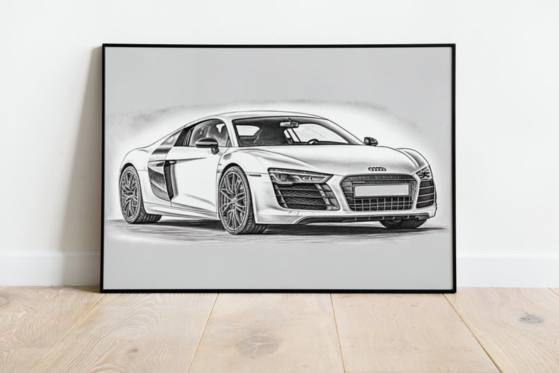 Audi R8 Instant Download Digital Image Poster for Car Lover - Etsy