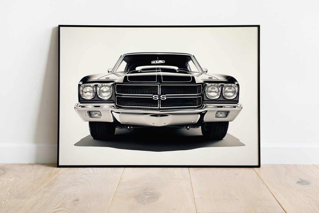 Chevrolet Chevelle SS Framed Poster for Car Lover Gift Custom 1970 ...