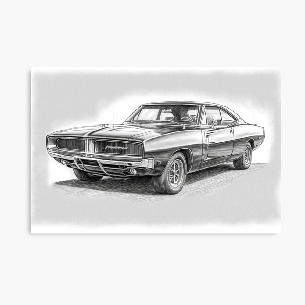 Dodge Charger 1969 Drawing