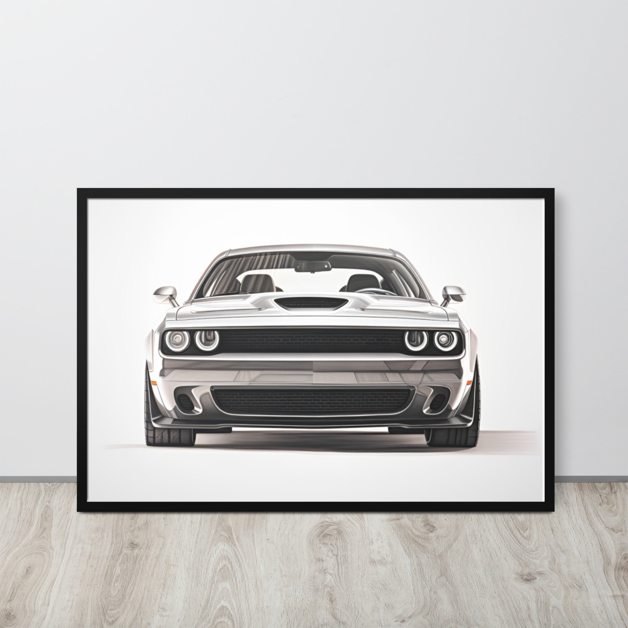 Dodge Challenger SRT Hellcat Framed Poster for Car Lover Gift Custom ...