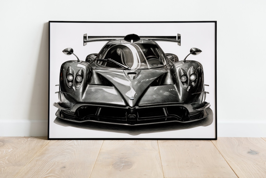 Pagani Huayra Framed Poster for Pagani Lover, Custom Pagani Framed ...