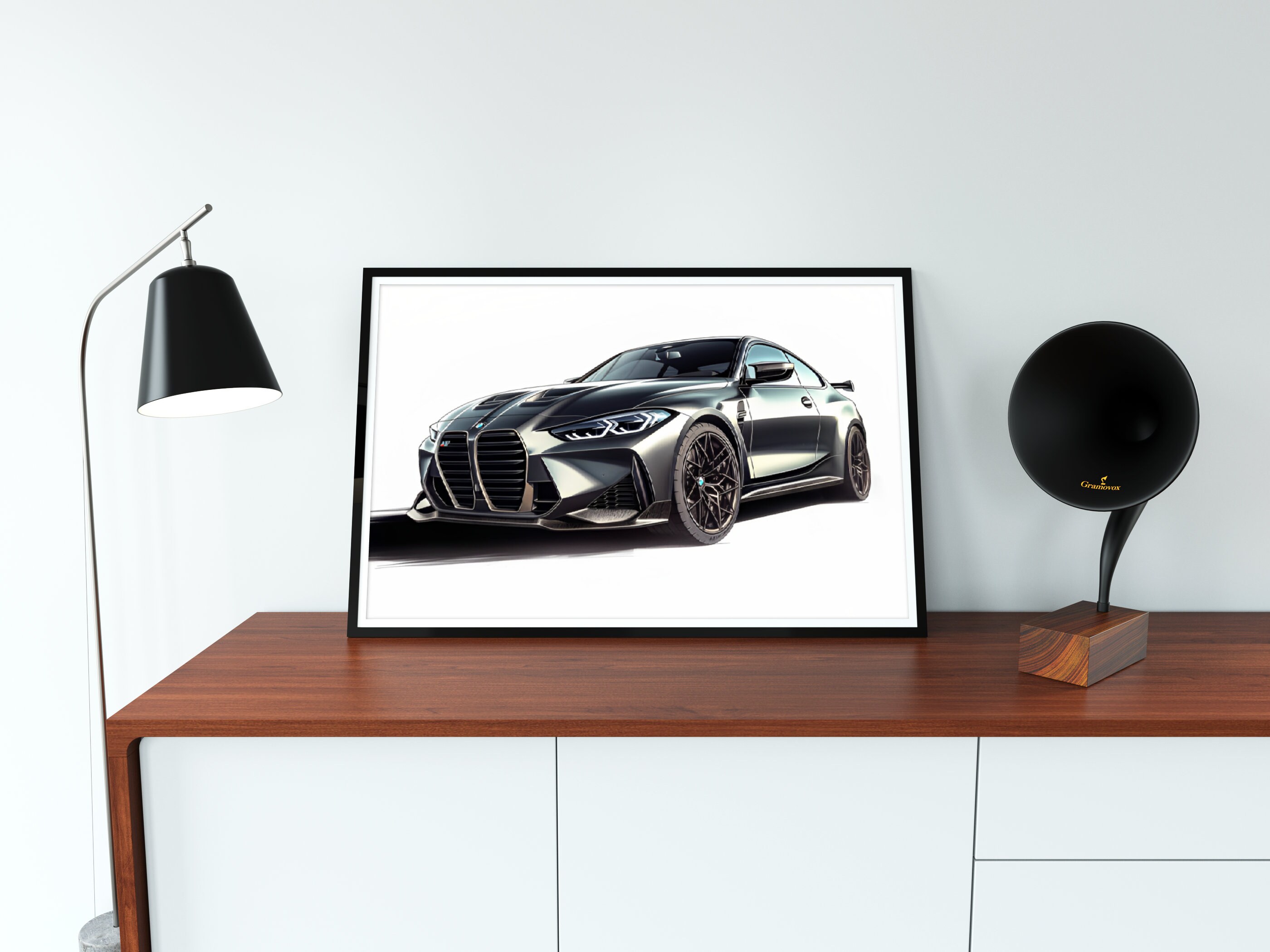 BMW M4 Framed Poster for Bmw Lover Gift Custom Bmw Framed Poster Modern ...