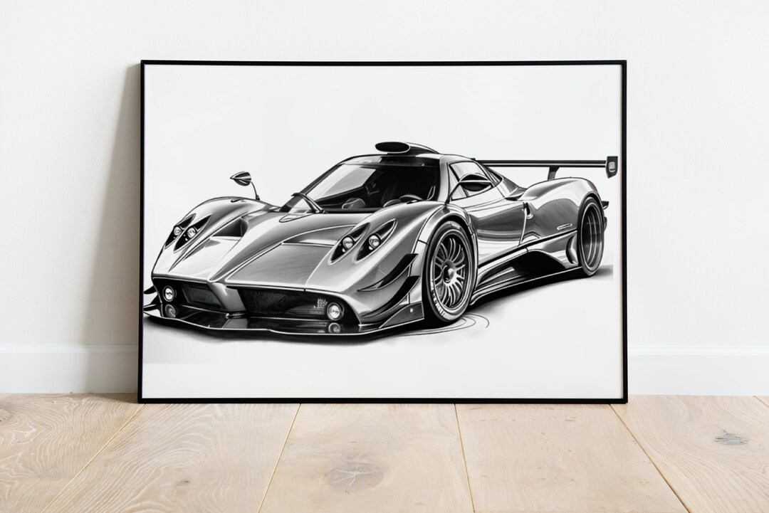 Pagani Zonda Instant Download Digital Image Poster for Car Lover Gift ...