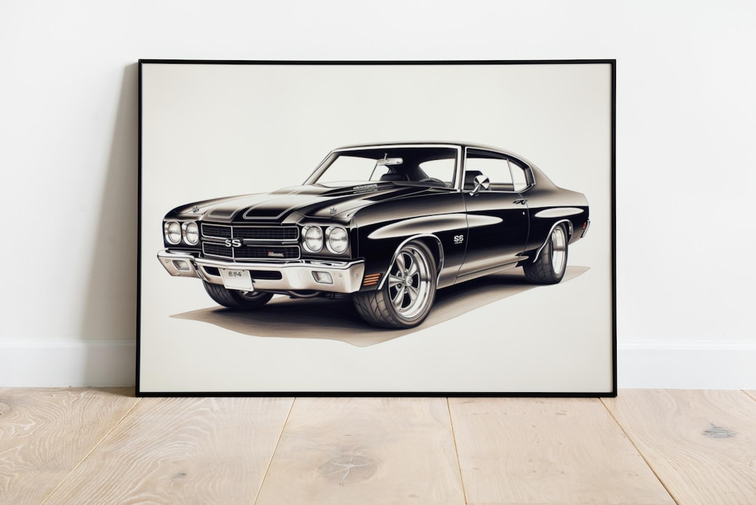 Chevrolet Chevelle SS Framed Poster for Car Lover Gift Custom 1970 ...