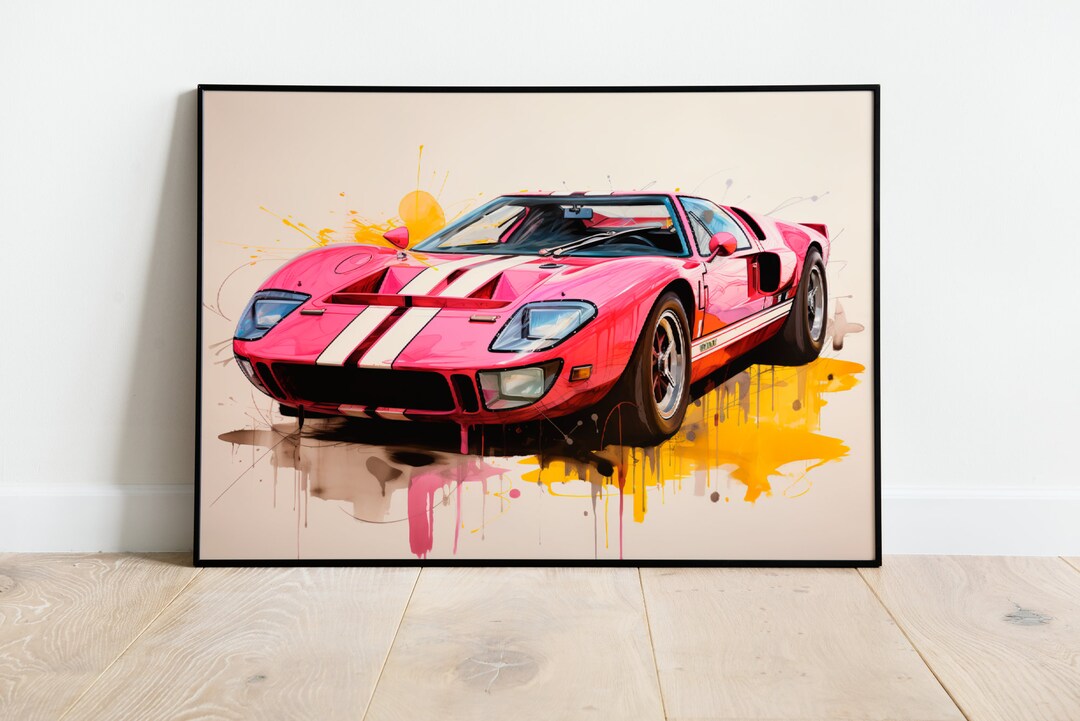 Classic Ford GT Instant Download Digital Image Poster for Ford Lover ...