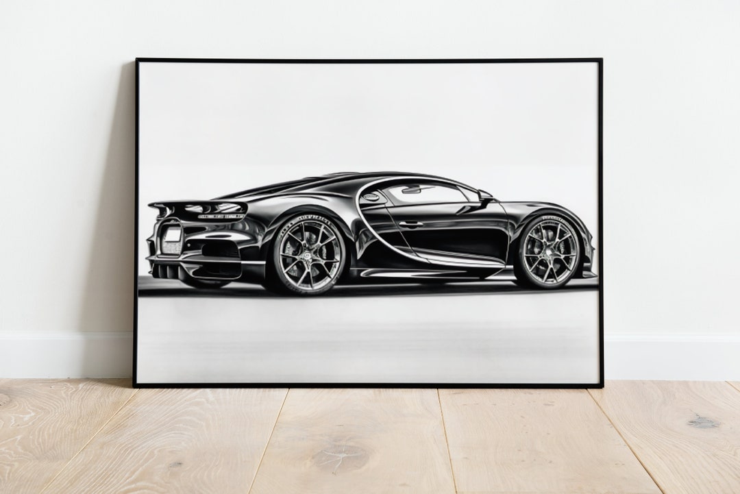 Bugatti Instant Download Digital Image Poster for Car Lover, Gift for ...