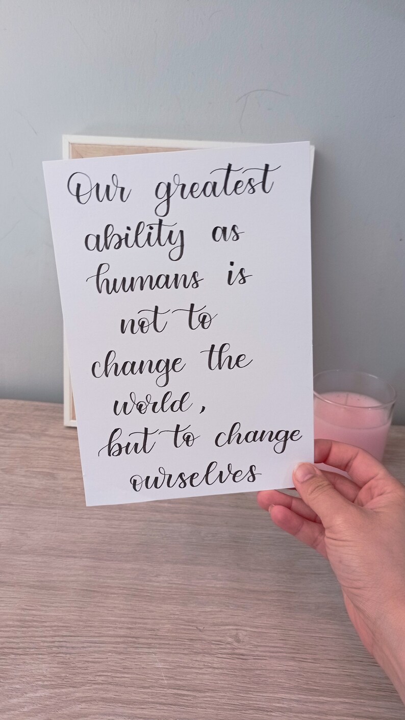 Custom Calligraphy Quote Quote Prints Hand-lettered Prints - Etsy