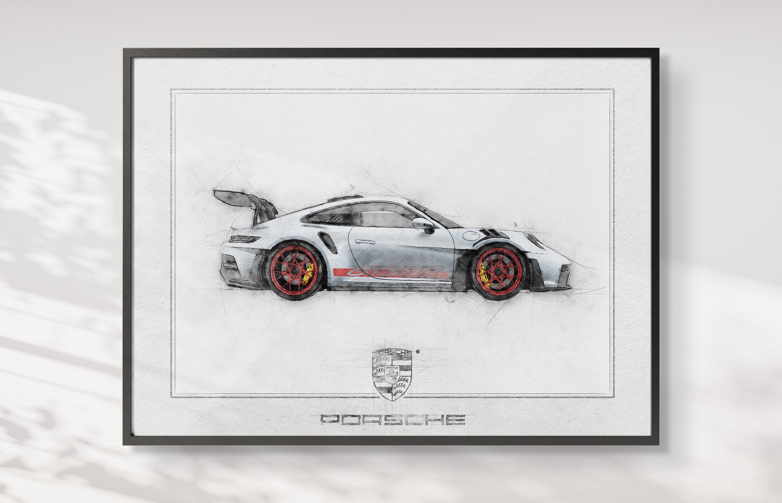 Porsche 911 Profile Sketch