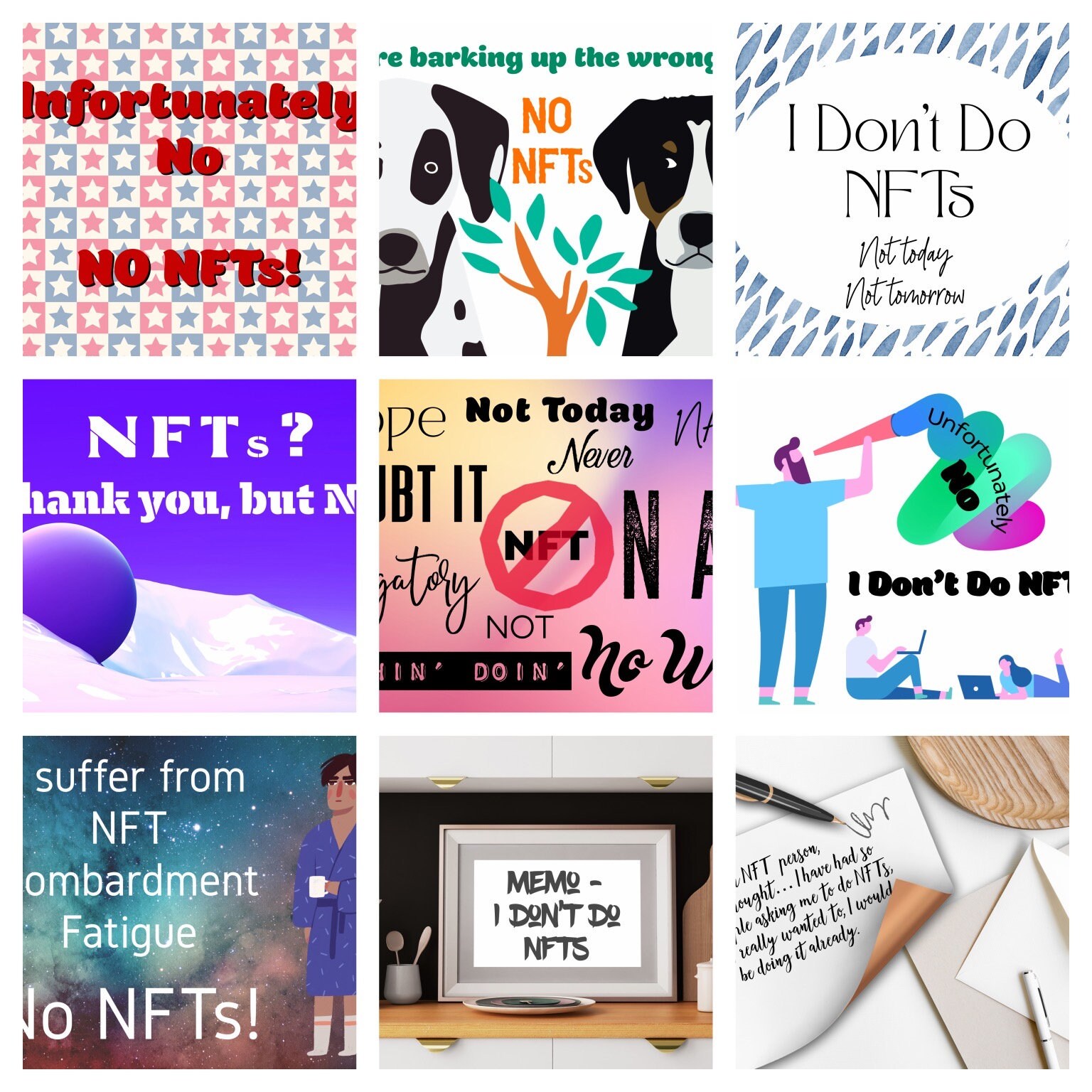 No Nfts Digital Download Memes for Artist No NFT Social Media Digital ...