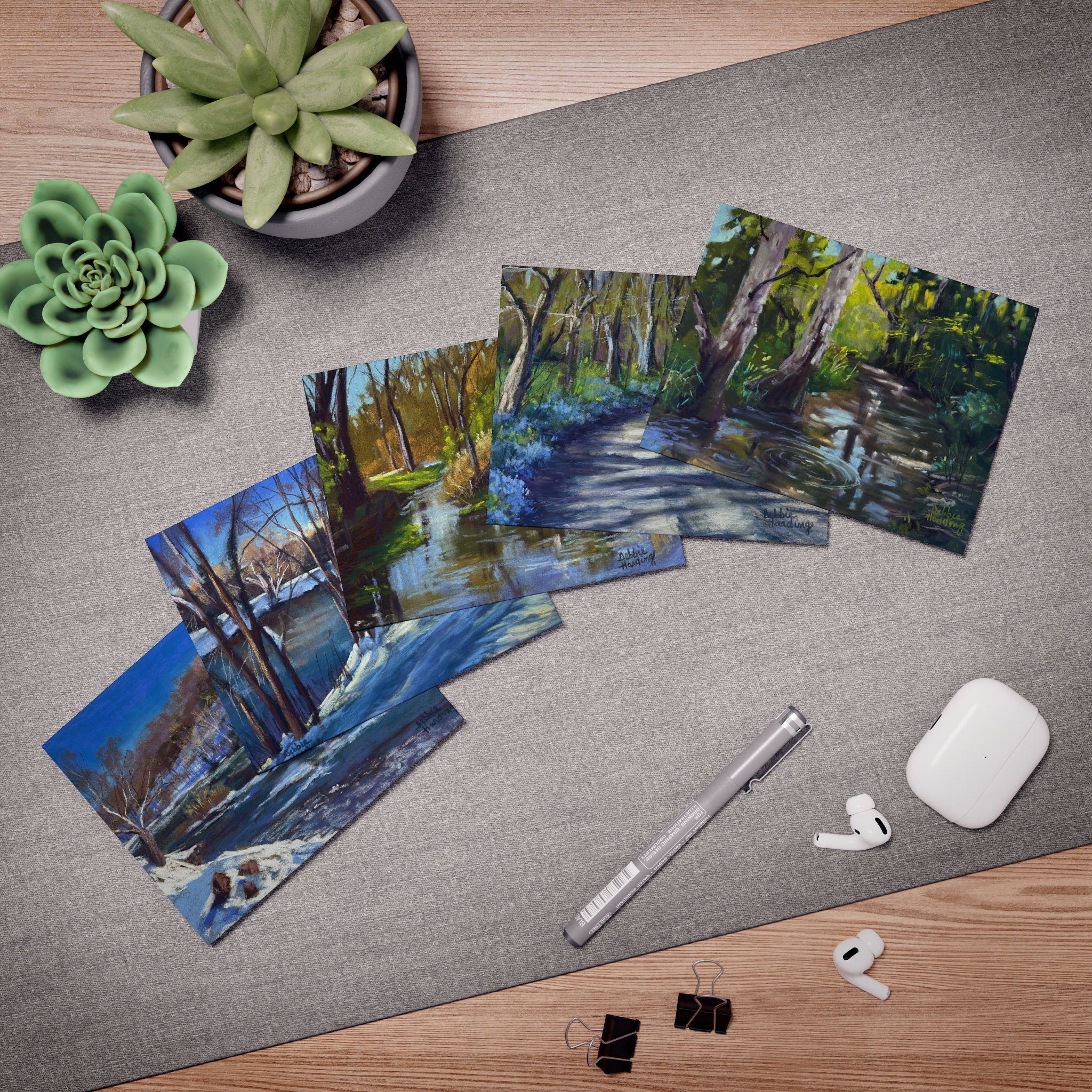 Blank Seasons in Virginia Card Assortment River Greeting Card Snow ...