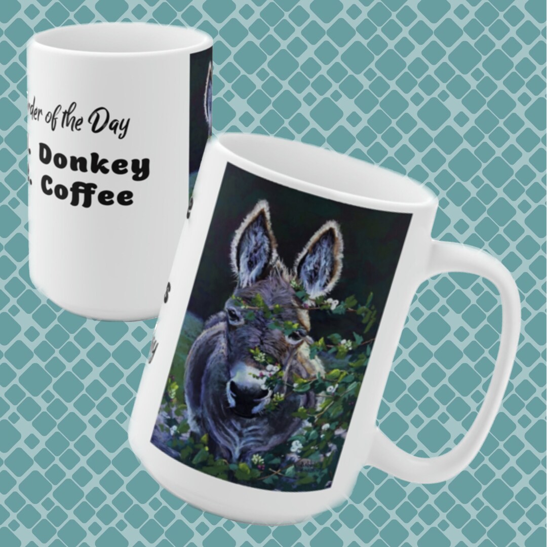 Funny Coffee Mug Animal Gift Donkey Animal Lover Gift Mug - Etsy