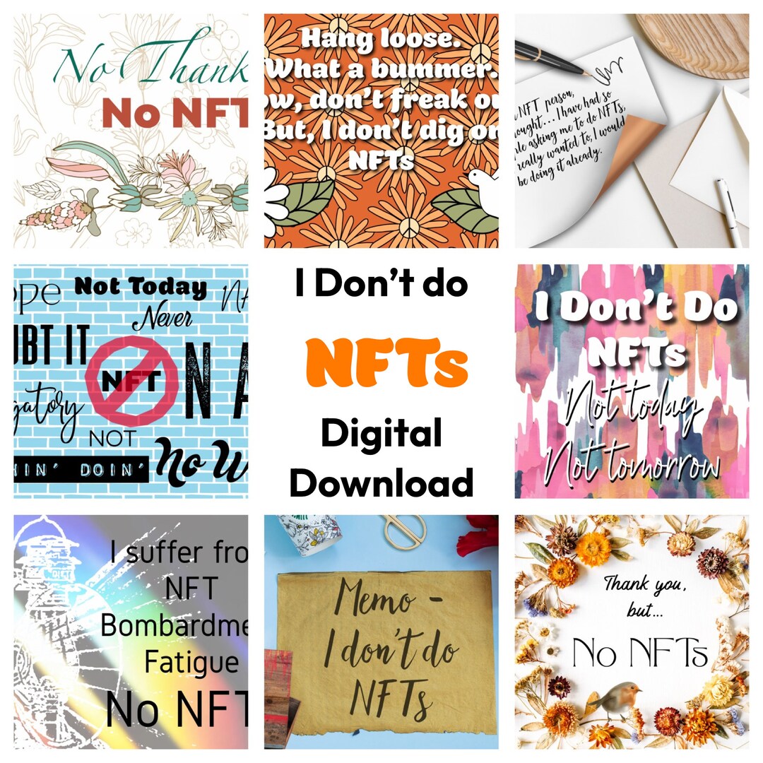 No Nfts Digital Download Memes for Artist No NFT Social Media Digital ...