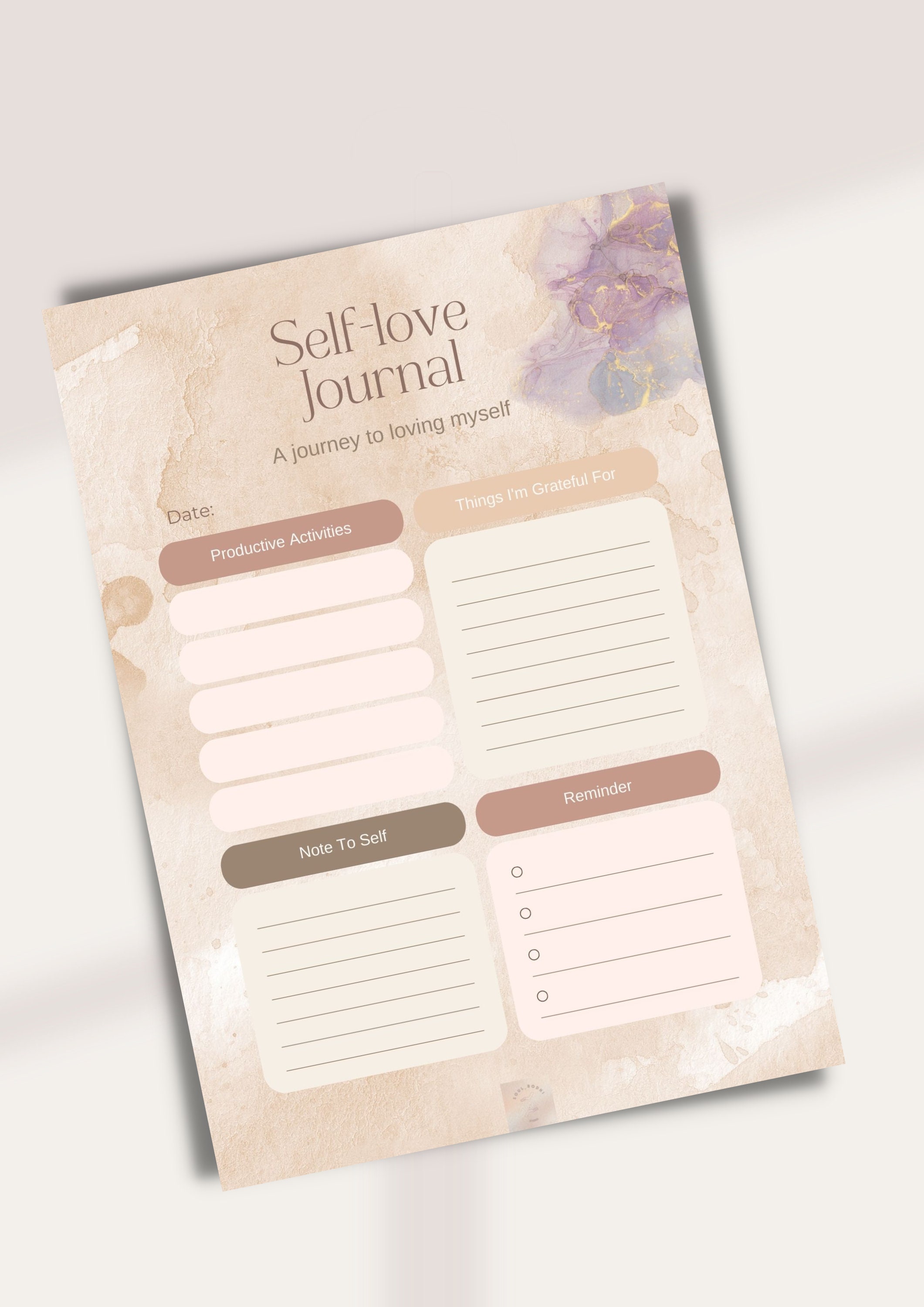 Self-care Planner Printable , Self-love Journal , Goals Setting, Mood ...