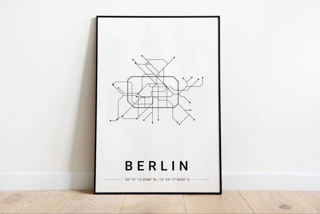 Berlin Subway Map Art Print, Minimalist City Decor (digital Download ...