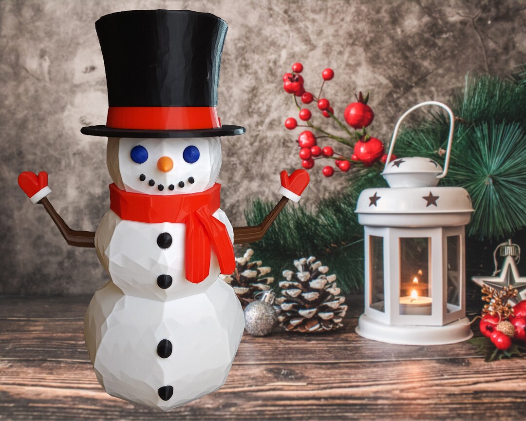 Lighted 3D Printed Snowman With Animated Colors - Etsy