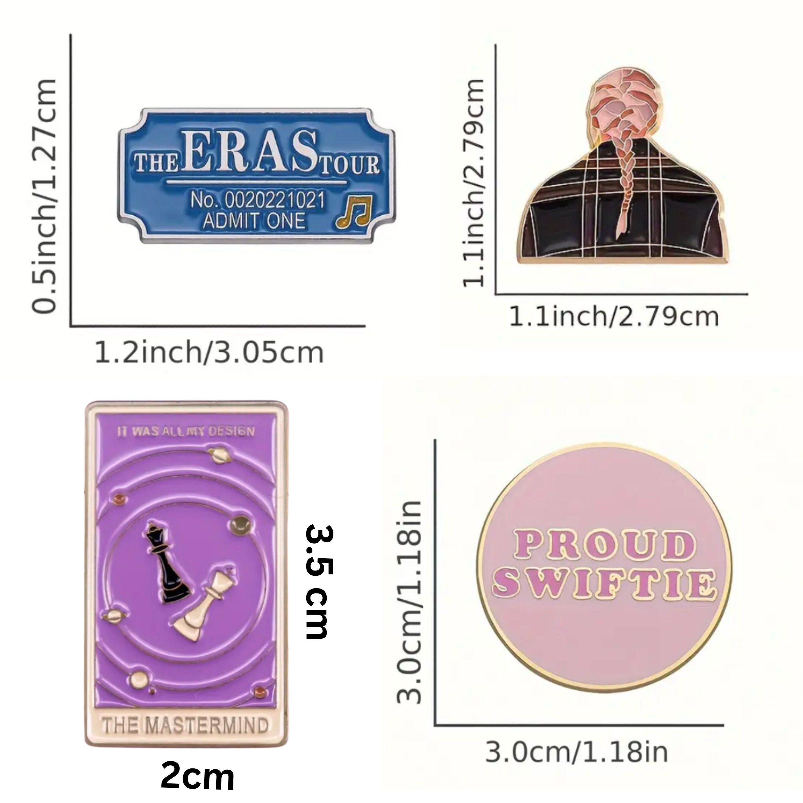 SWIFTIE PINS Taylor Swift Enamel Metal Eras Tour Accessories Badge ...
