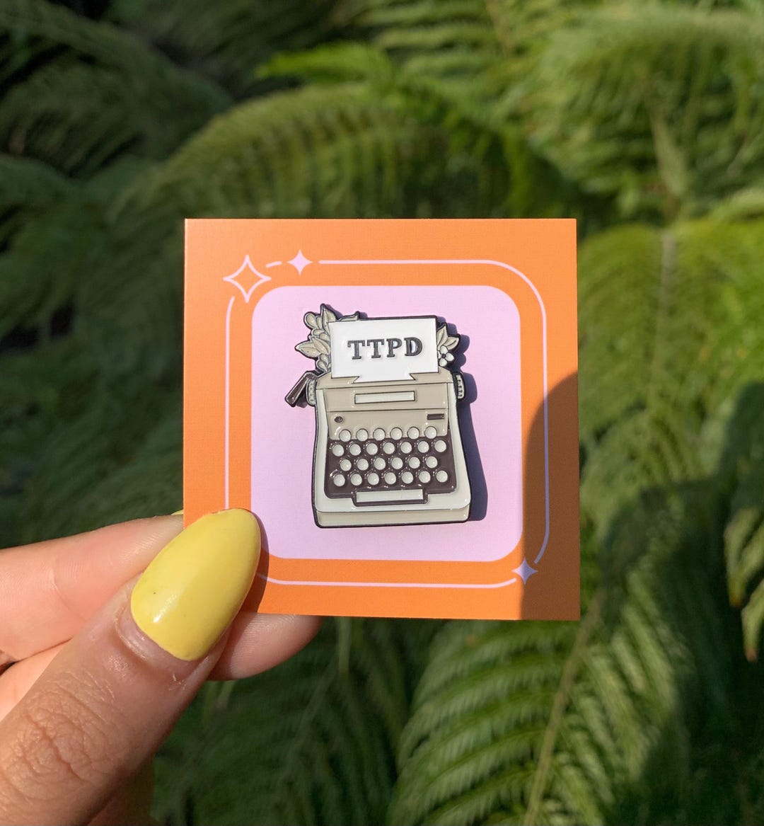 TTPD Pin Typewriter Eras Tour Swiftie Badge Metal Black Retro Keepsake ...