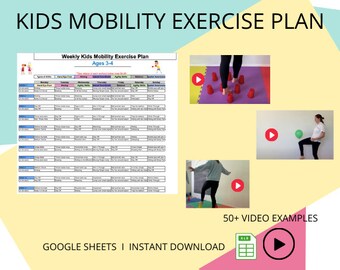 Kids Exercise Plan - Etsy