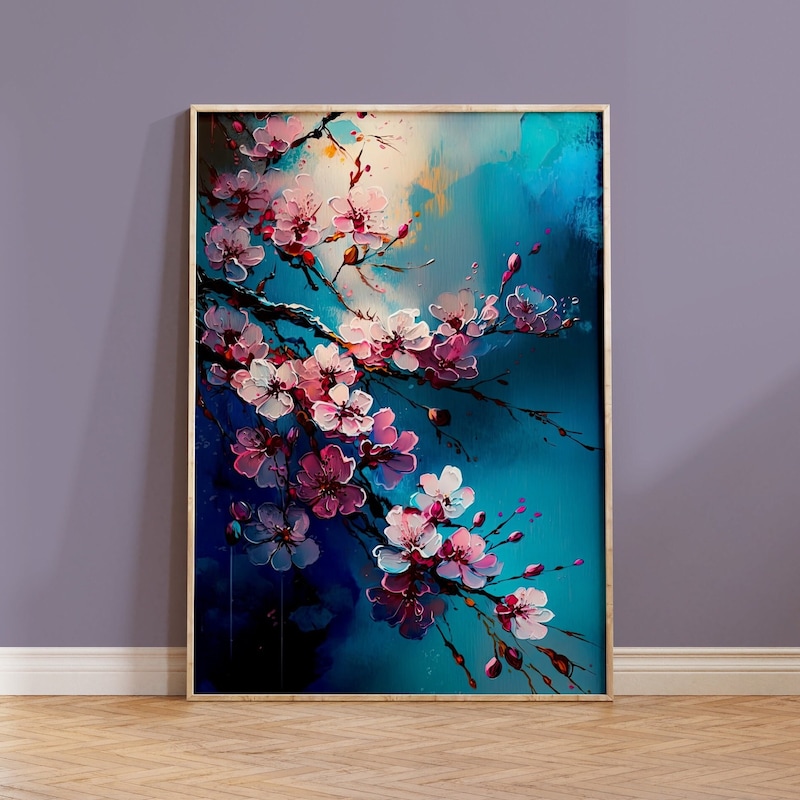 Purple Cherry Print - Etsy UK