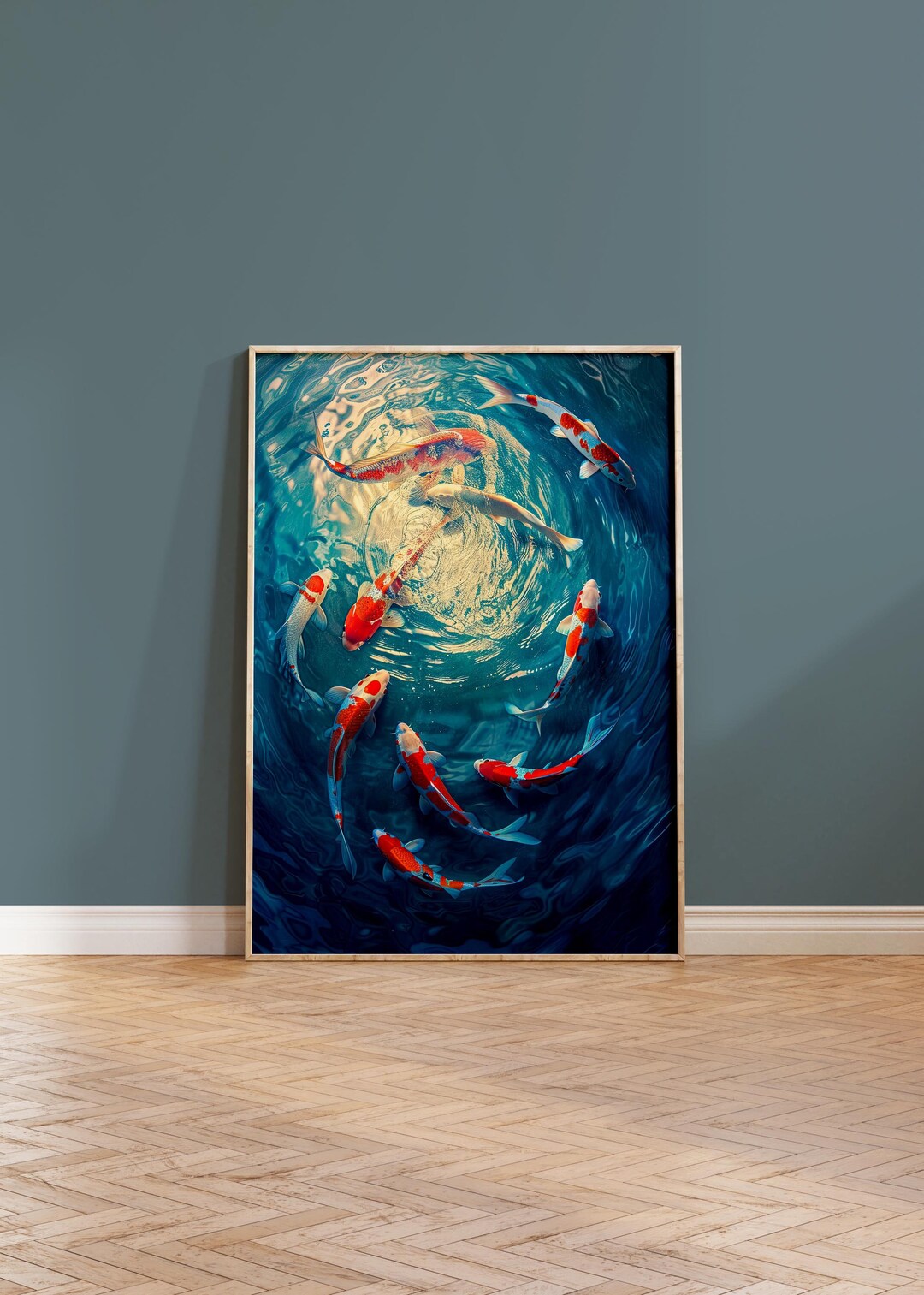 Koi Carp Art Print: Vibrant Underwater Painting - Etsy