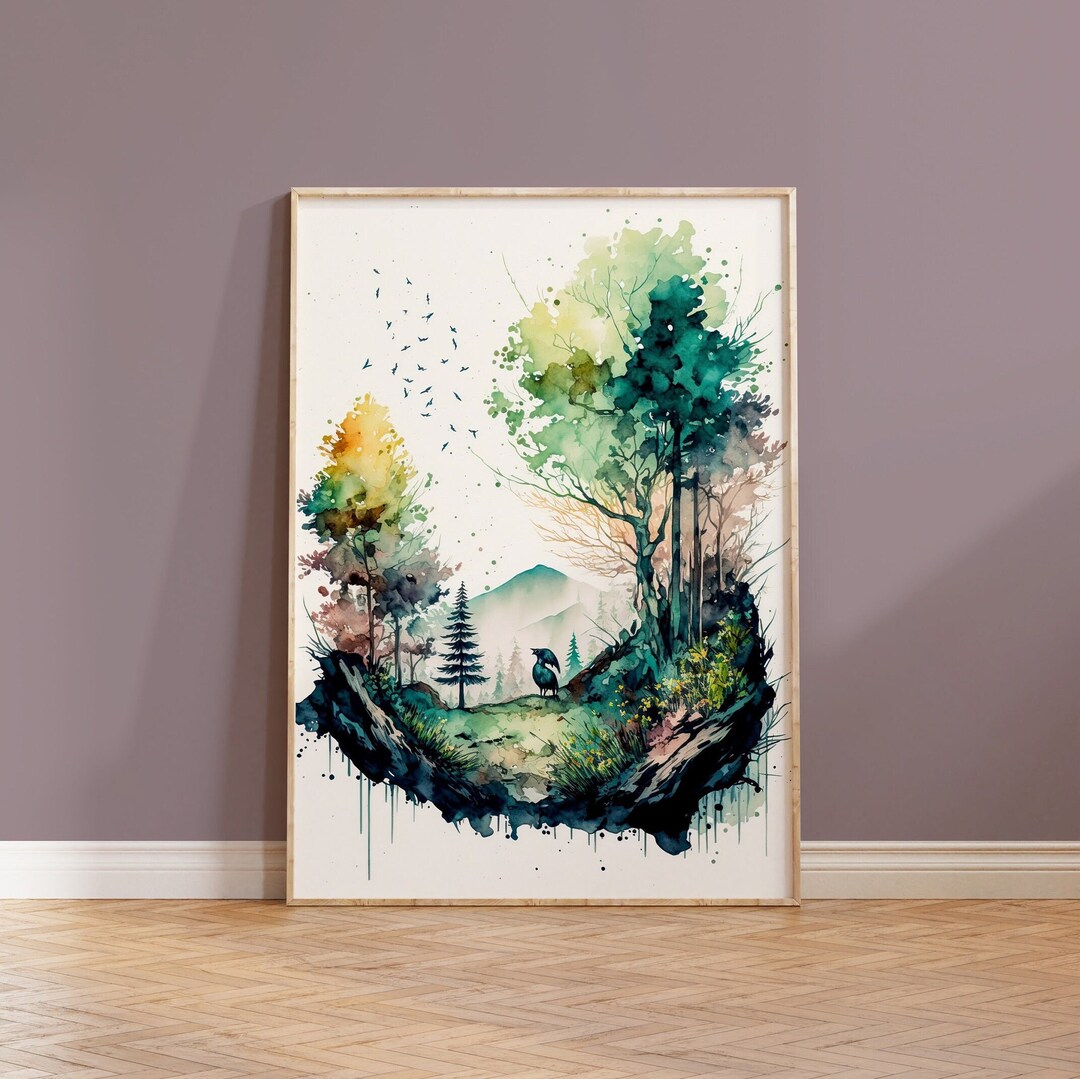 Woodland Landscape. Physical Art Print. Free Worldwide Shipping ...