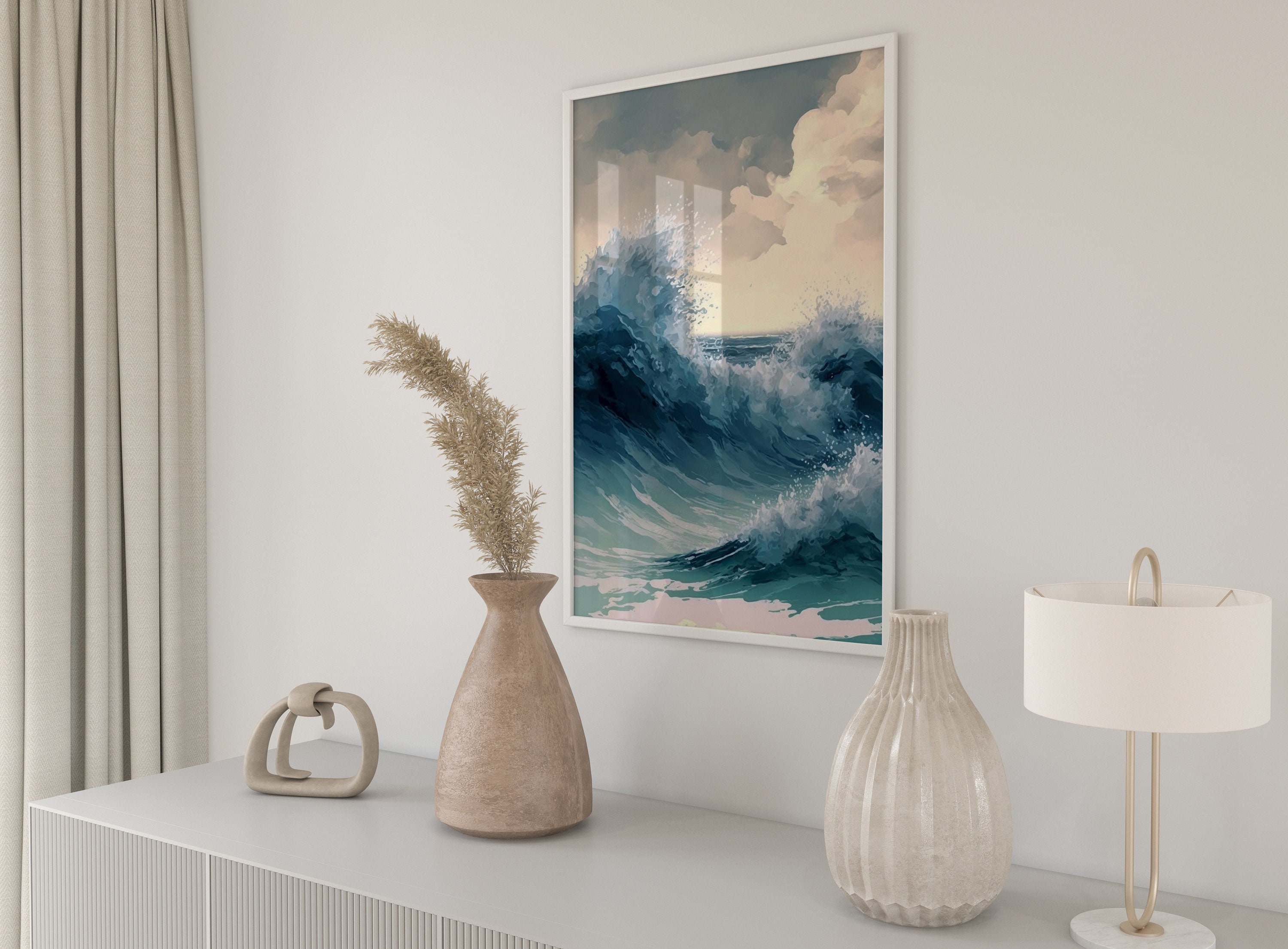 Ocean Waves Art Print Contemporary Housewarming Gift Acrylic - Etsy