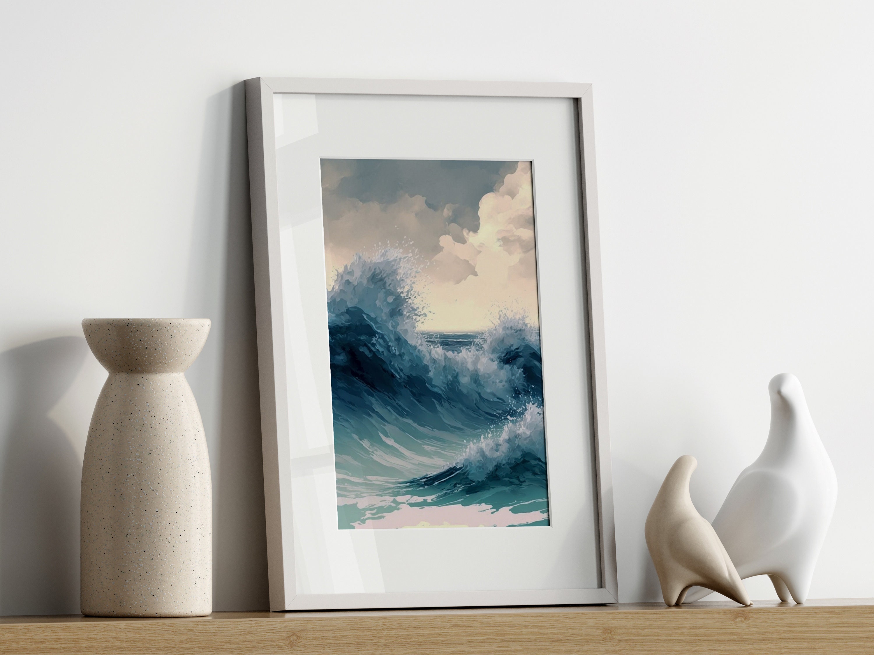 Ocean Waves Art Print Contemporary Housewarming Gift Acrylic - Etsy