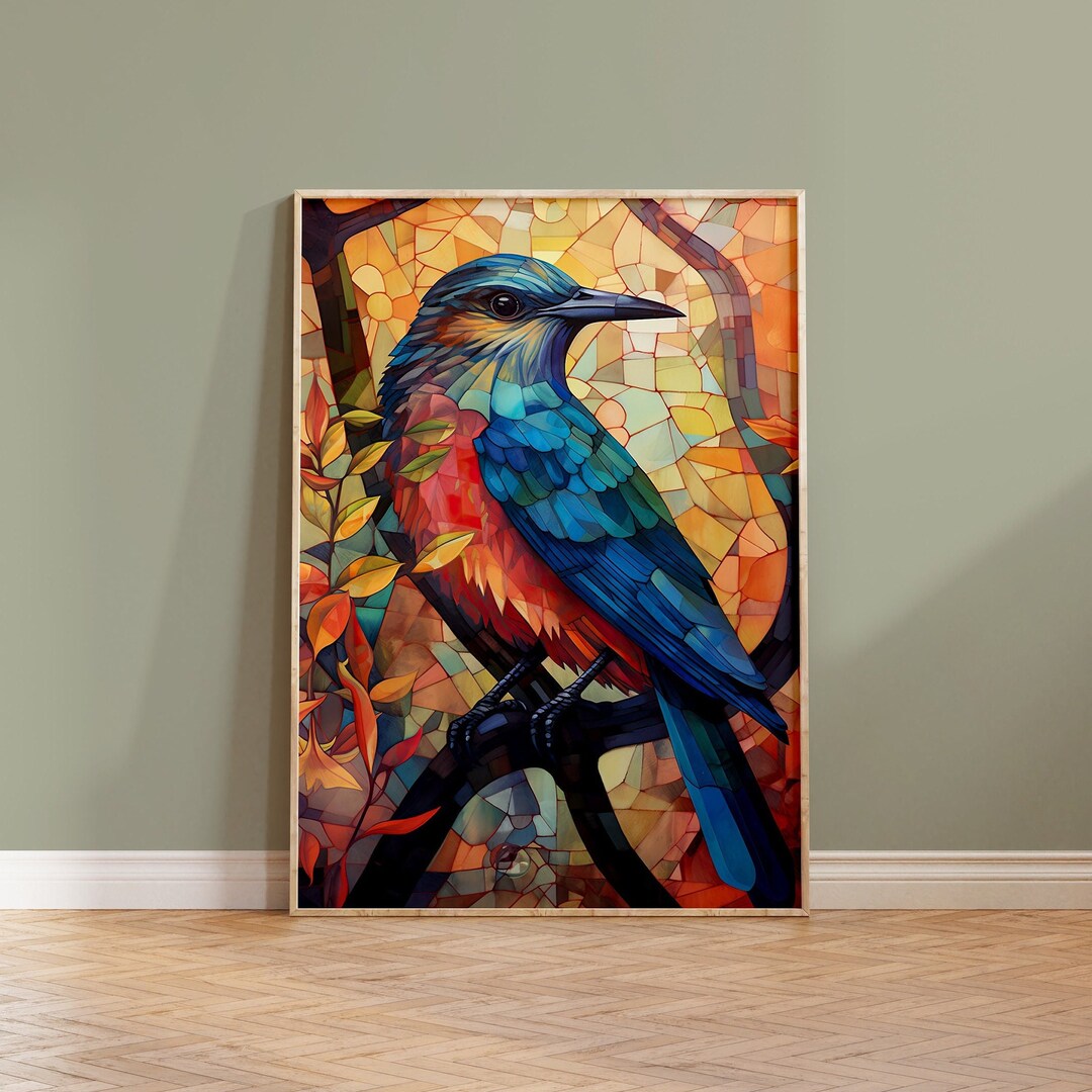 Bird Wall Art Print Painting Boho Housewarming Gift Original Print ...